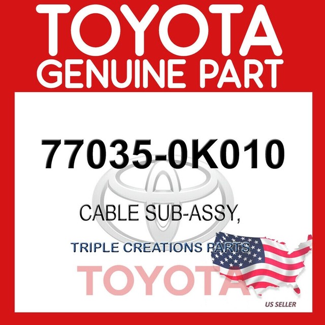 770350K010 Genuine Toyota Cable Sub-assy Fuel Lid Lock Control 77035 ...
