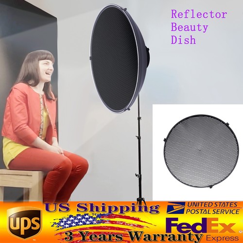 Studio Reflector 16" Beauty Dish Standard Bowens Mount Flash Head ...