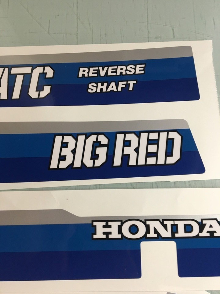 1984 Honda Big Red ATC Tank Fender Decal Sticker Set 1984 84 200 200E ...