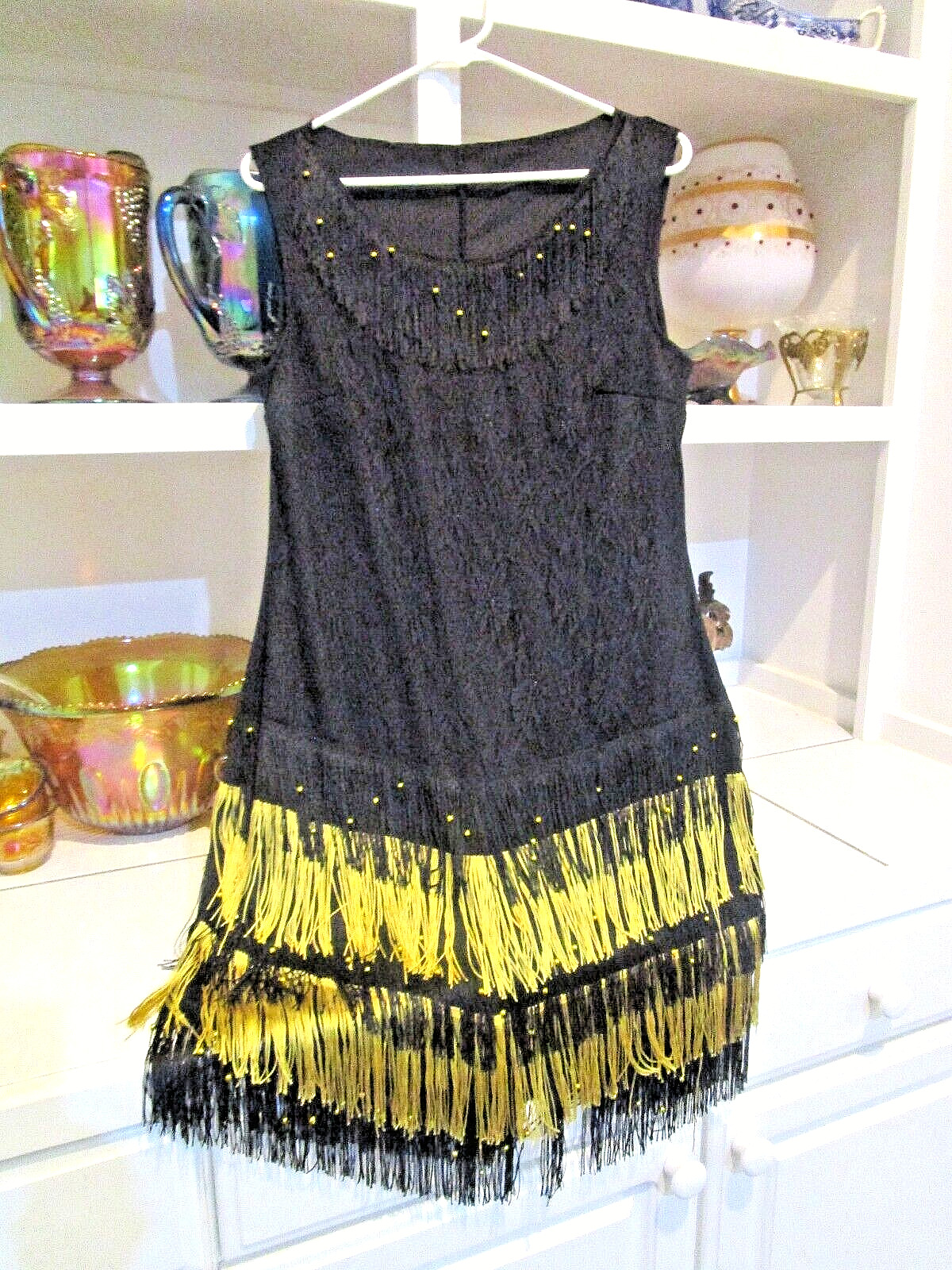 1920s/30s Flapper style black and gold Dress smiffy's… - Gem
