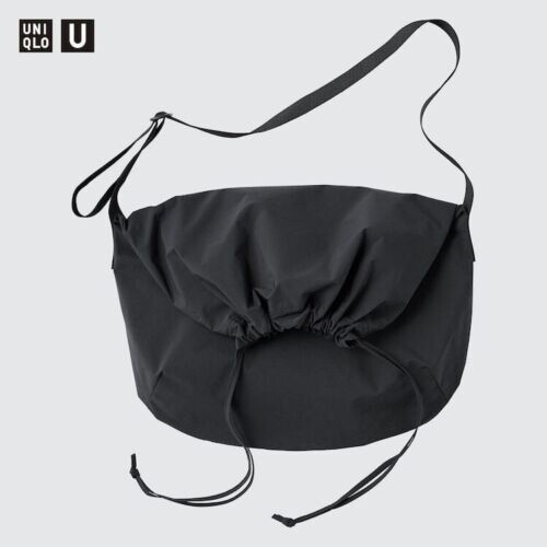 UNIQLO U Japan Drawstring Shoulder Bag Unisex 3Color Black White Brown ...