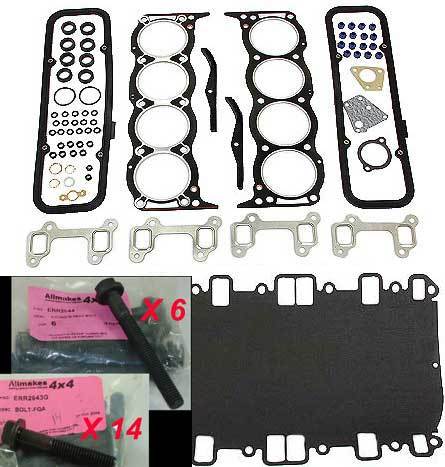 LAND ROVER HEAD GASKET SET KIT + BOLTS DISCOVERY RANGE P38 CLASSIC RR ...