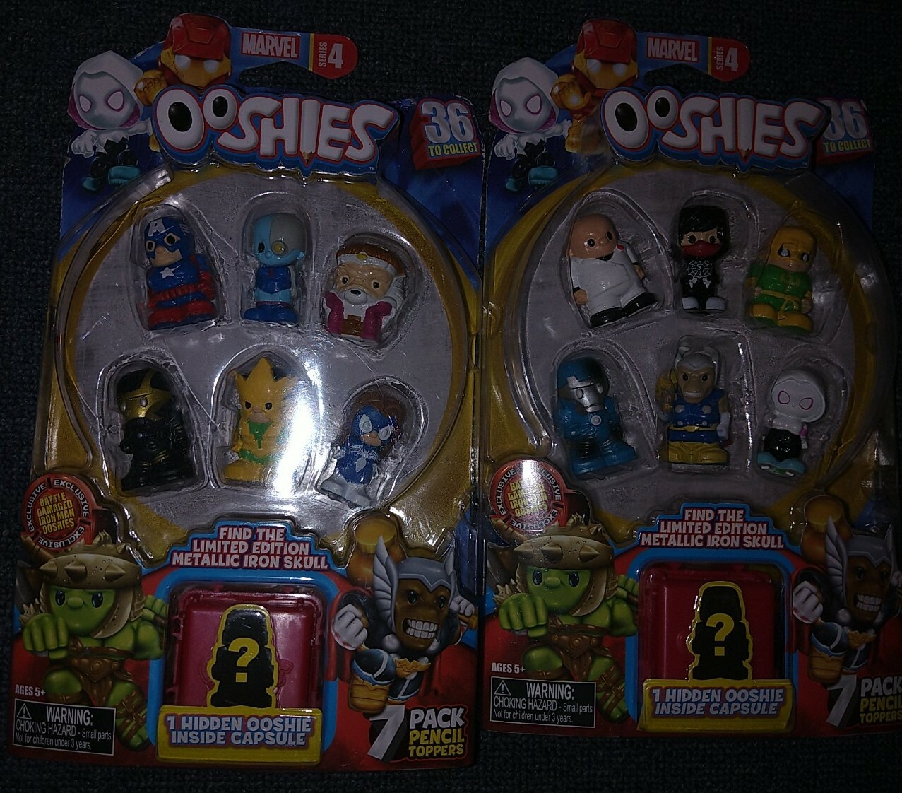 NEW MARVEL OOSHIES SERIES 4 - 7 PACK X 1 - 7 OOSHIES - Picked at Random ...