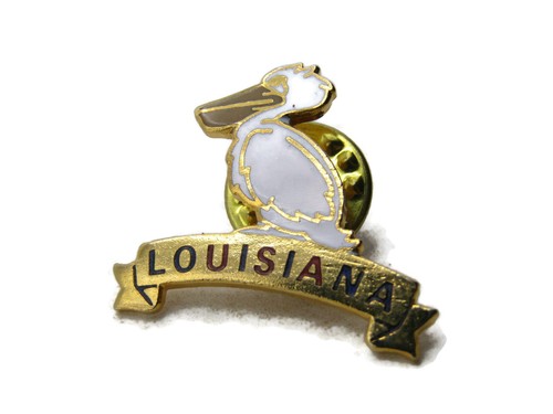 Louisiana White Pelican Pin Gold Tone | eBay