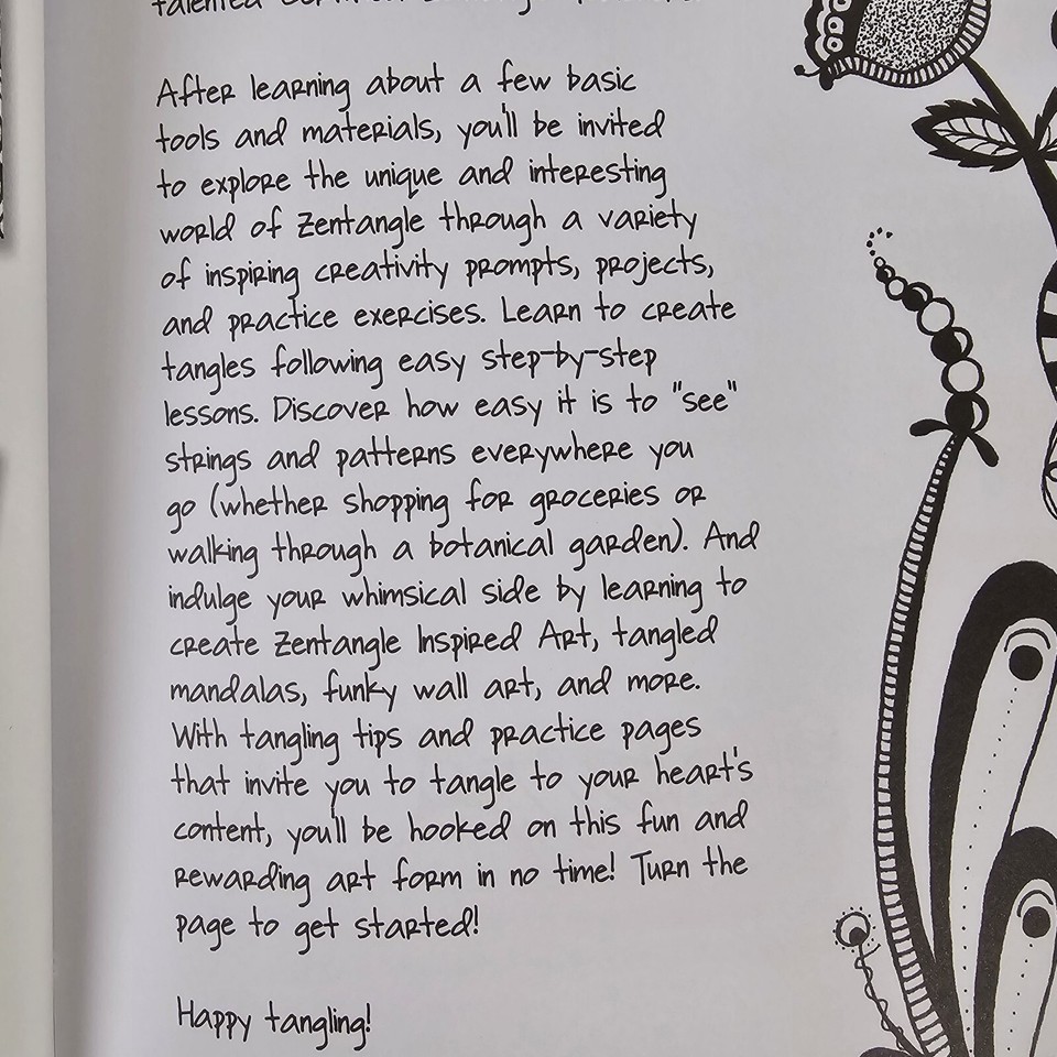 NWOT The Art of Zentangle 50 Inspiring Drawings Designs For Meditative ...