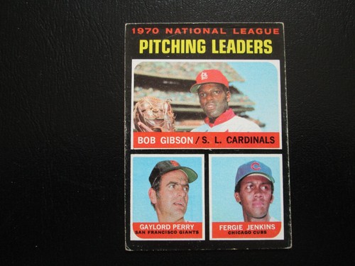 BOB GIBSON GAYLORD PERRY FERGIE JENKINS 1971 TOPPS NL PITCHING LEADERS ...