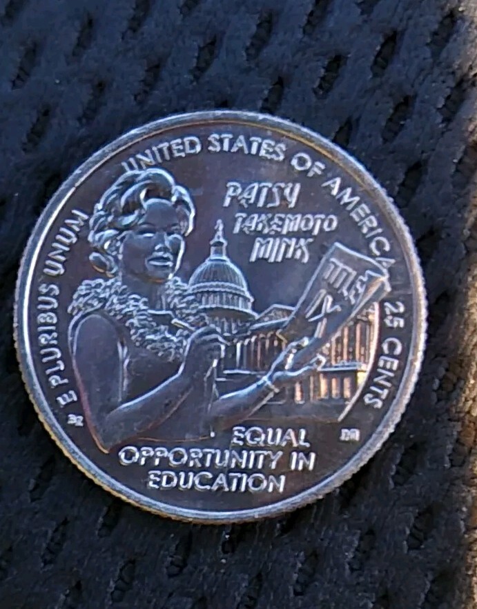 Rare 2024 P " In Cod We Trust"Error Patsy Takemoto Mink quarter error ...