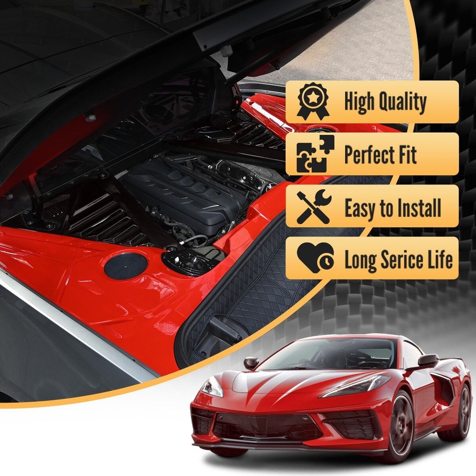 Red Engine Compartment Bay Panel Cover for Corvette C8 Stingray Z06/E ...