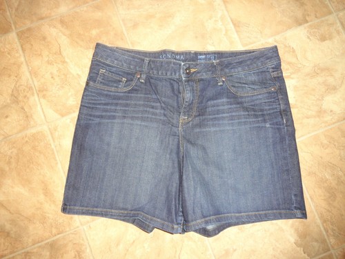 Women's Sonoma Mid Rise Denim Shorts Size 12 Waist 34" | eBay