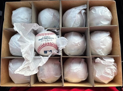 12 Rawlings Official Major League Leather Baseballs 1 Dozen NEW IN BOX ...