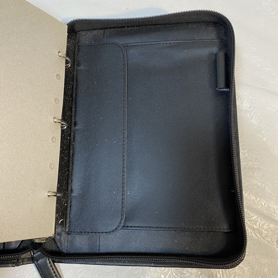 Plan Ahead Black Full Zip Close 3 Ring Planner Binder ~7x10 plus ...