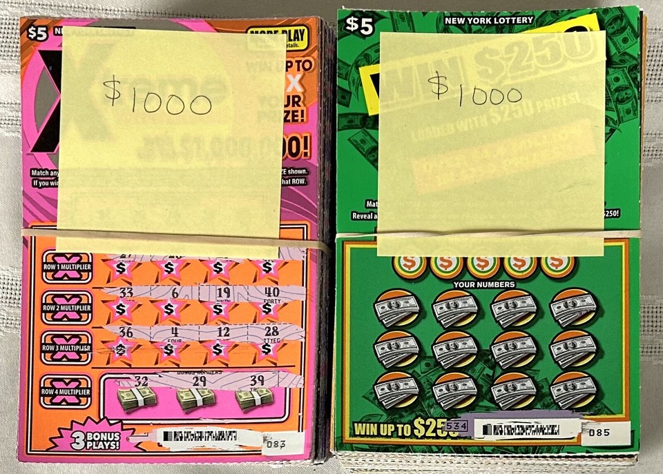 $6,300 New York State 2025 Used Losing Scratch-Off Lottery Tickets | eBay