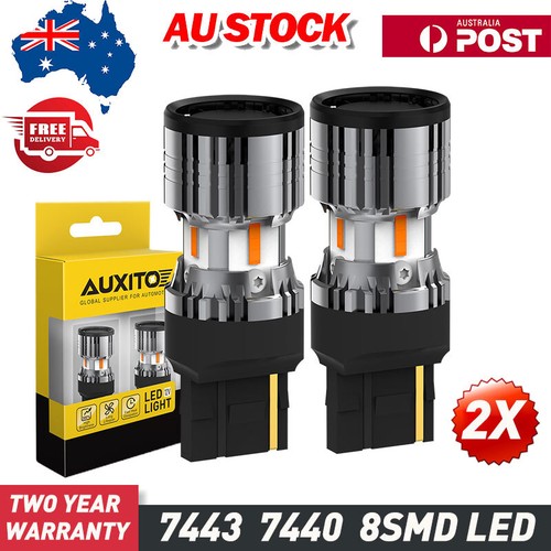 Amber VISION LED LIGHT W21/5W T20 7443 Waterproof Turn Signal Light For ...