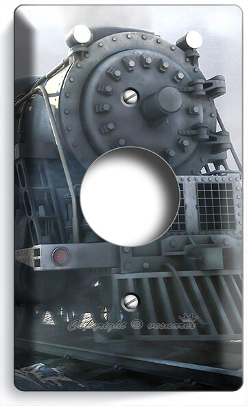 POLAR STEAM ENGINE TRAIN OLD RAILROAD LOCOMOTIVE LIGHT SWITCH OUTLET ...