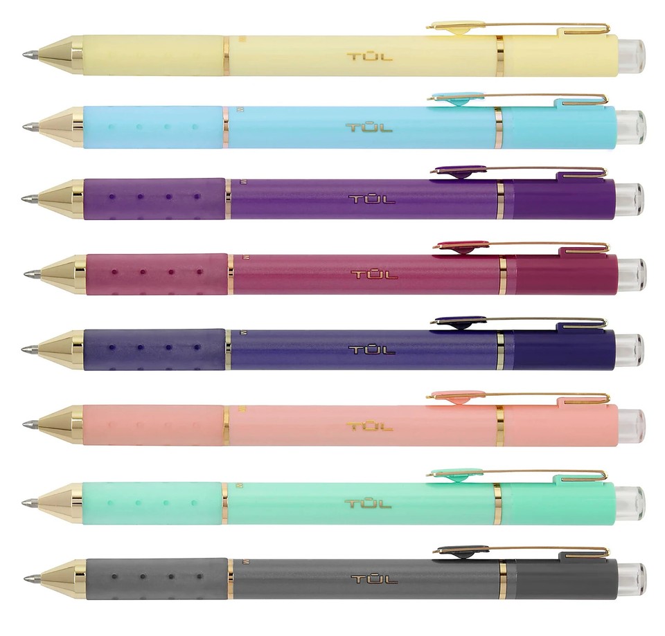TUL Limited Edition GL Series Metallic Ink Retractable 0.8mm Gel Pens ...