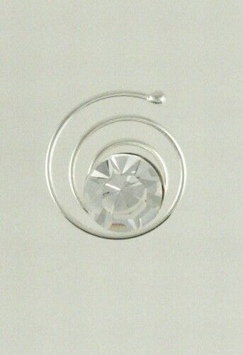 Brand New in Pack Set of 6 Bridal Silver Crystal Twist Hair Coils ...