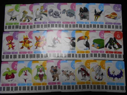Pokemon Music Musical Note Card x24 Solgaleo Lunala Magmar Golem etc ...