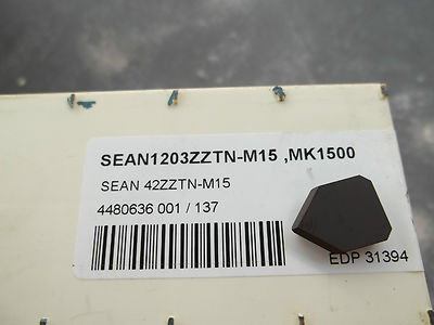 New Seco SEAN1203ZZTN M15 MK1500 SEAN42ZZTN M15 (Lot of 10 Inserts) EDP ...