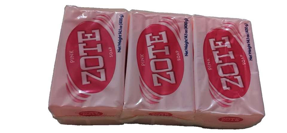 PINK ZOTE SOAP 400 g/ 14.1 Oz 1-BAR For Laundry Soap Washing Clothes ...