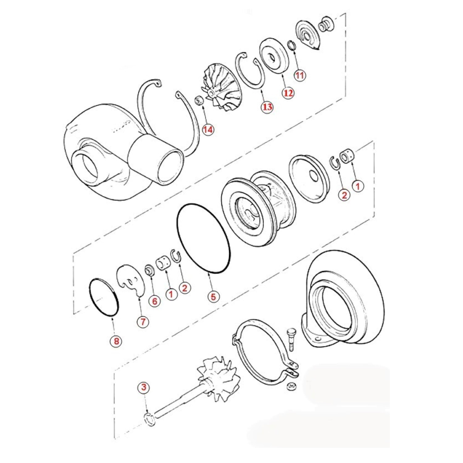 Mitsubishi Starion Conquest TD05-12A Turbo Rebuild Repair Kit Flatback ...