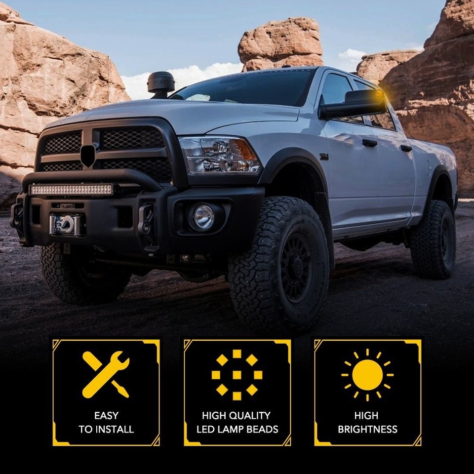 LED Side Mirror Turn Signal Light Sequential For 09-18 Dodge Ram 1500 ...