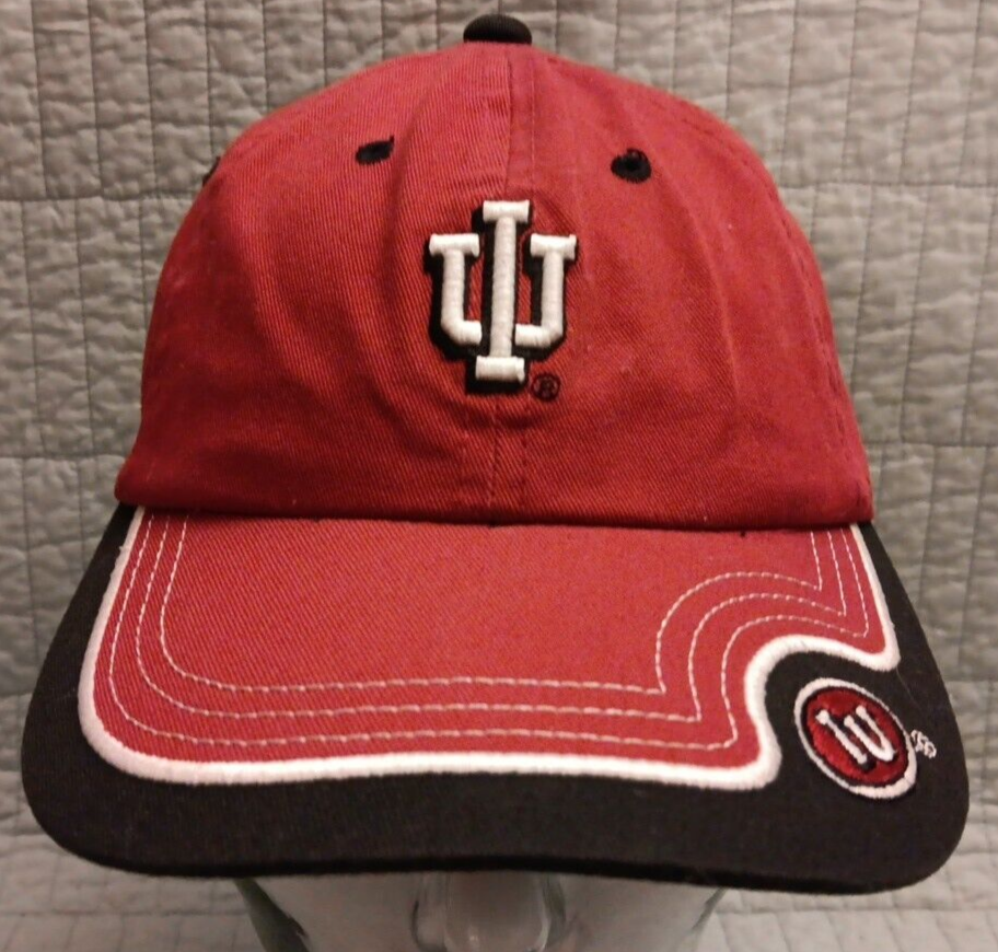 Vtg S/M Adj Strapback Team Starter Red Indiana University IU Hat Cap ...