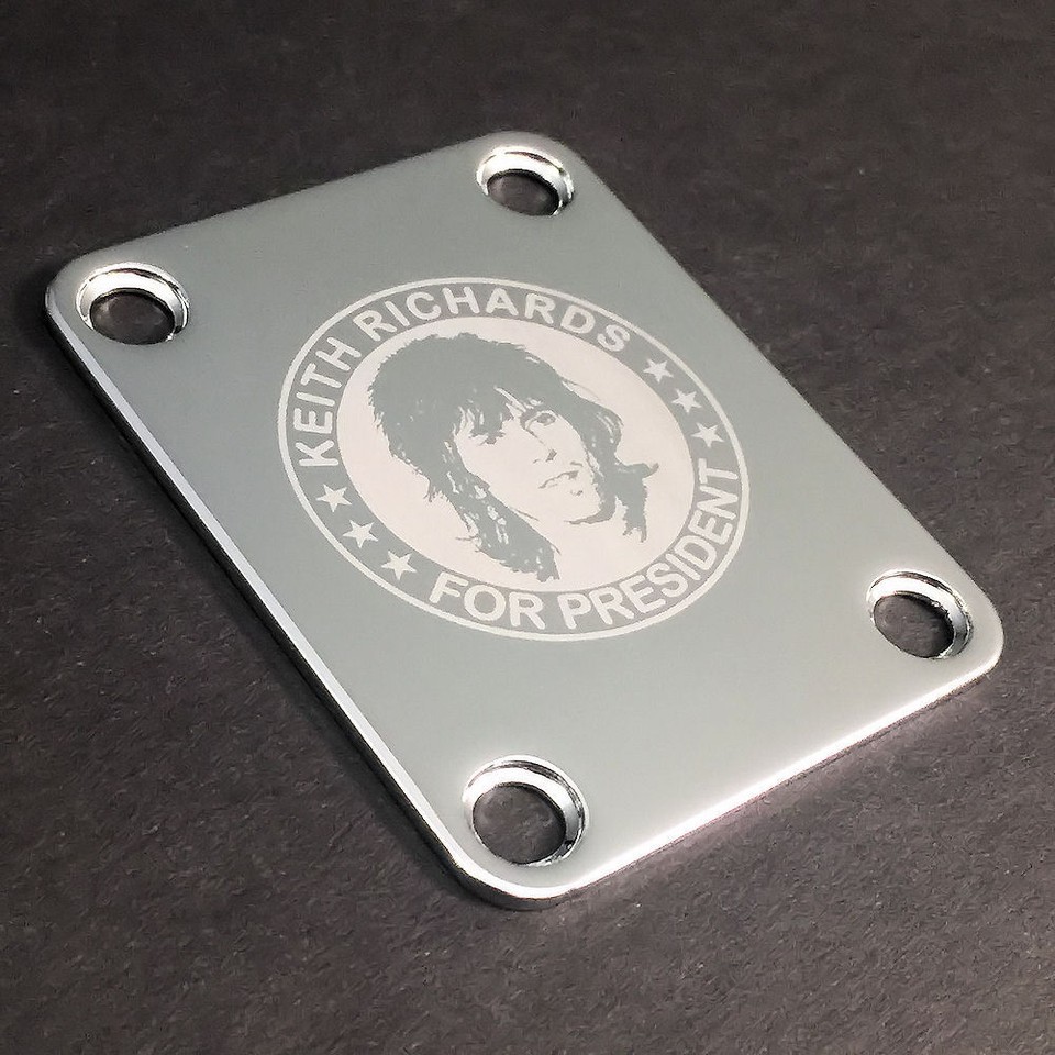 GUITAR NECK PLATE Custom Engraved Fit Fender KEITH RICHARDS FOR ...
