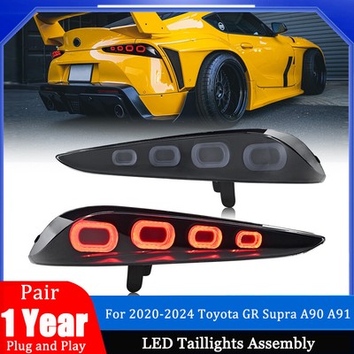 Pair LED Tail Lights For 2020-2024 Toyota GR Supra A90/A91 Animation ...