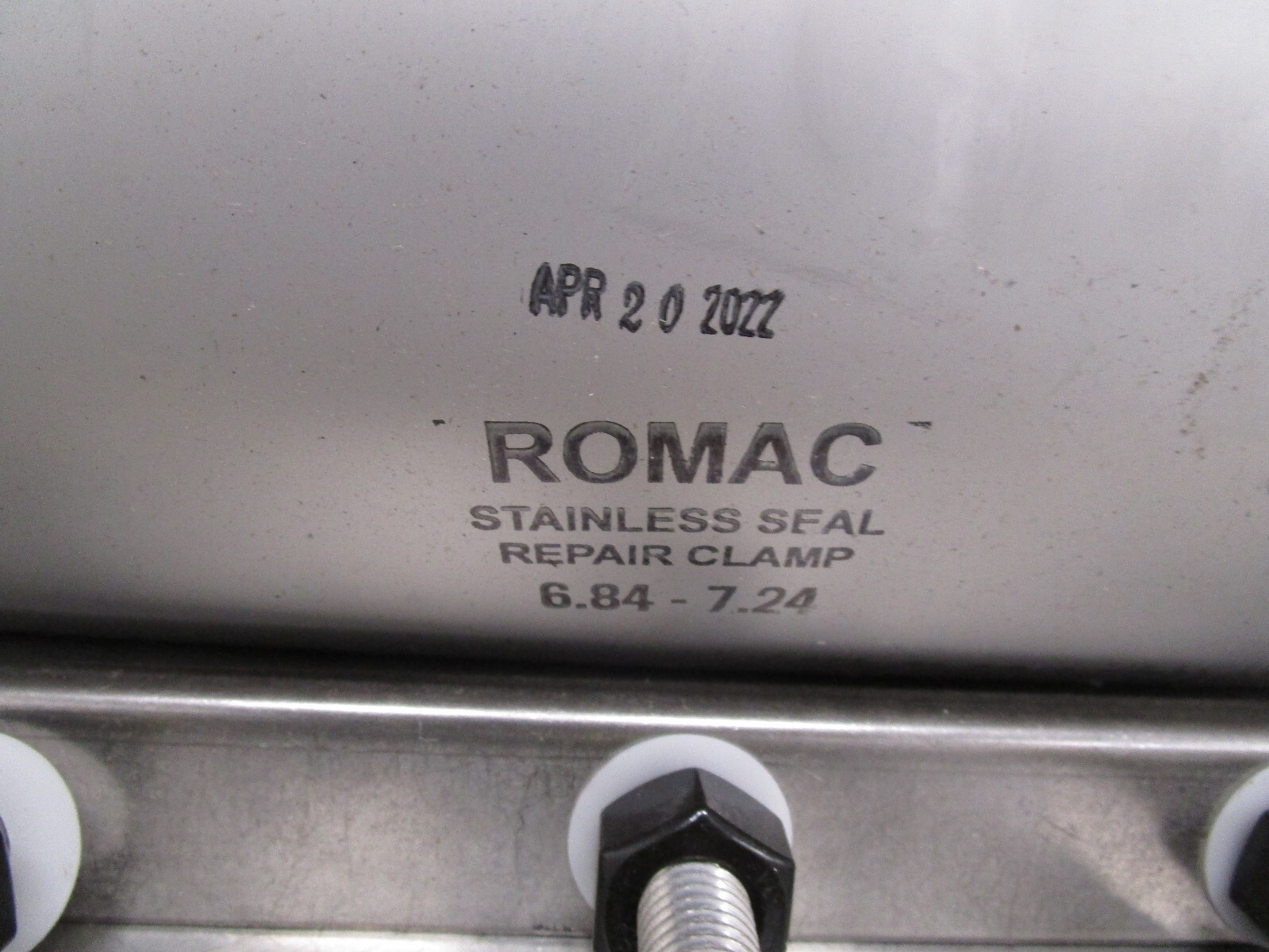 New ROMAC STAINLESS SEAL PIPE REPAIR CLAMP 6.84-7.24 Saddle | eBay