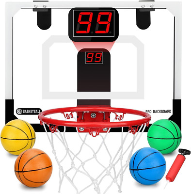 Mini Basketball Hoop Set for Kids Adults, Indoor Play Wall Mount ...