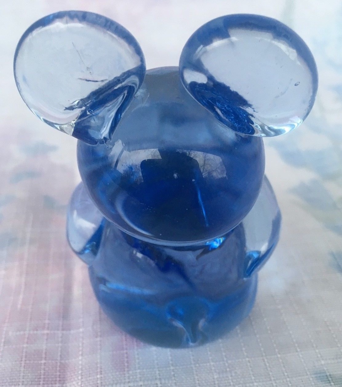 3" U.S. Commemorative Fine Art Gallery Blue Glass Mouse Figurine, Art ...