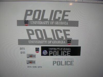 University of Georgia Police Vehicle Decals 1:64 two for one money | eBay