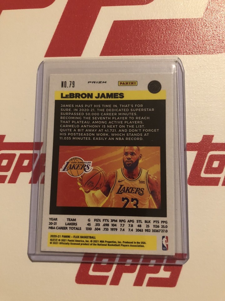 2021 Flux LeBron James FLUX BLUE CRACKED ICE #79 LAKERS top 75 | eBay