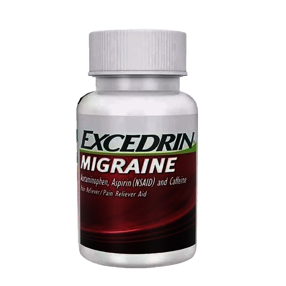 Excedrin Migraine Pain Reliever Acetaminophen 24 Coated Caplets EXP 03/ ...