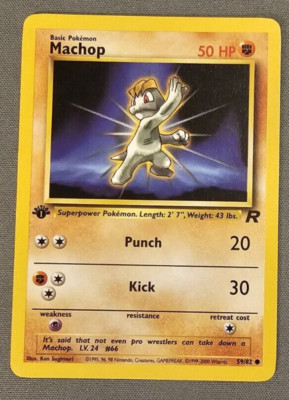 NM - Machop - 59/82 - 1st Edition - Team Rocket - Pokemon Card | eBay