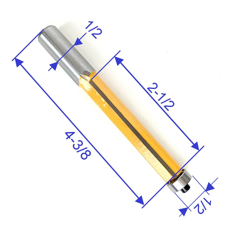 1 pc 1/2" SH 2-1/2" Extra Long Flush Trim Router Bit sct-888 | eBay
