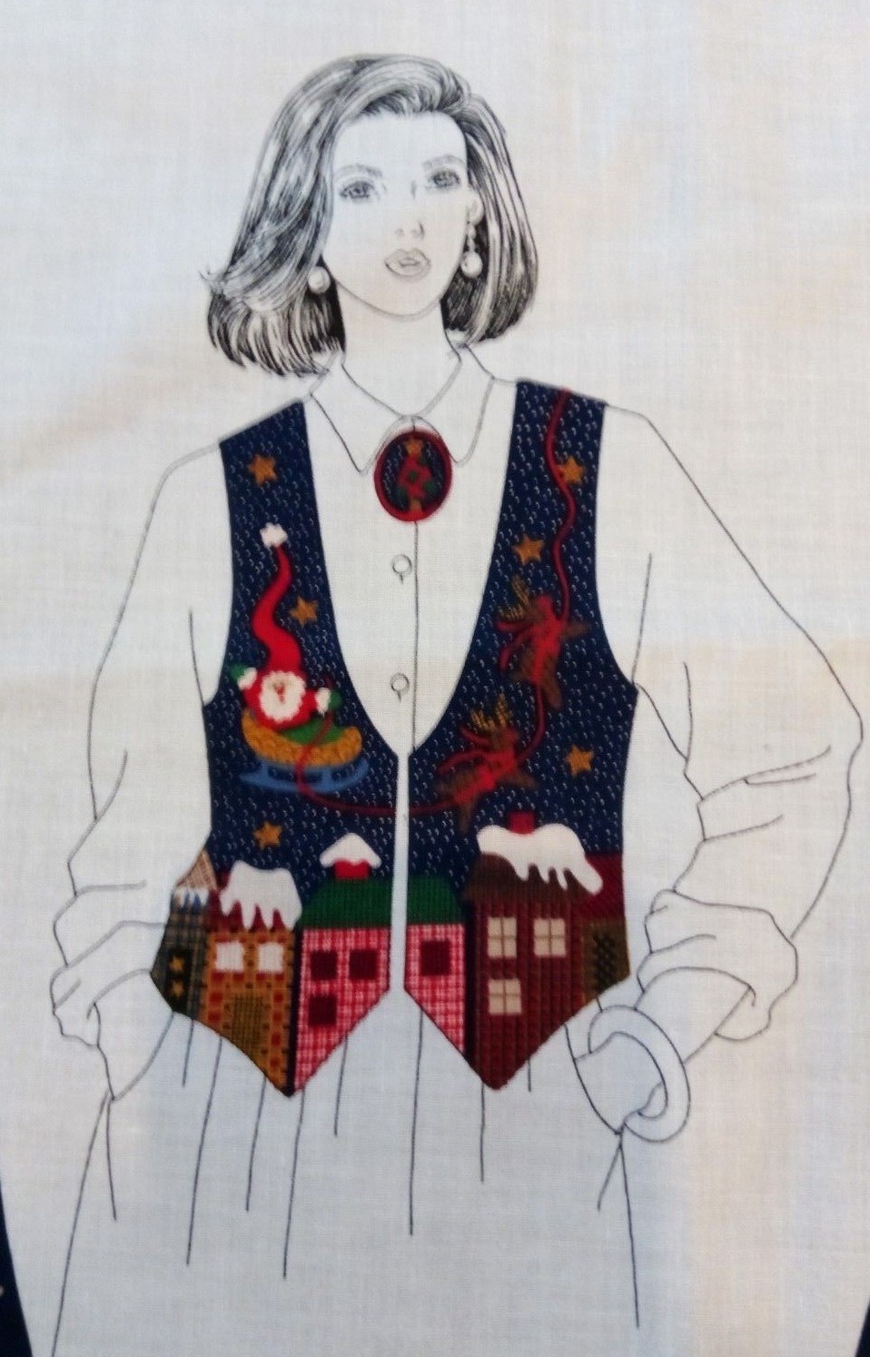 CRANSTON PRINT WORKS, VIP FABRICS - UP ON THE HOUSETOP VEST FABRIC ...