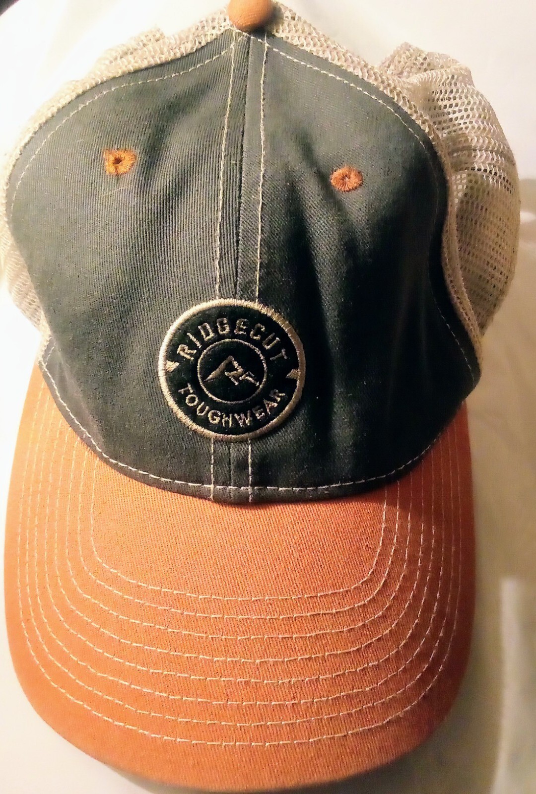 Mens Ridgecut Toughwear Gray Tan Snapback Trucker Baseball Cap, Hat | eBay