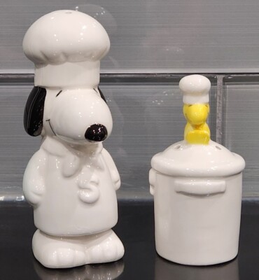 VINTAGE PEANUTS SNOOPY & WOODSTOCK - SALT & PEPPER SHAKE 1966-1972 MADE ...