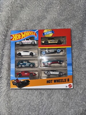 2024 Hot Wheels 8-Pack w/Exclusive Gold Skyline 2000 GTR Porsche Civic ...