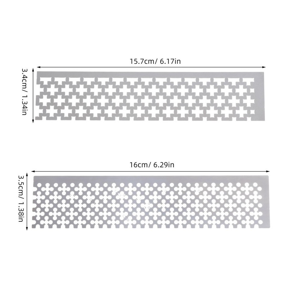 2pcs Art Ruler: Stainless Steel Drawing Mesh Ruler Tool - Drill | eBay ...