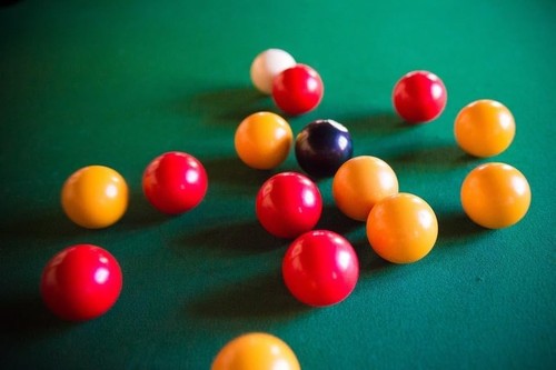 Billiard Balls Red and Yellow Pool Ball Set 2-1/4 Red, White, Yellow ...