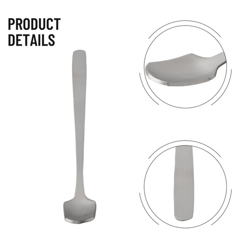 Stainless Steel Milk Spoon Long Handle Stirrers for Drinks and ...