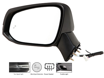 For Door Mirror W/ BSD Puddle Signal Light 2019-2022 Toyota RAV4 Driver ...