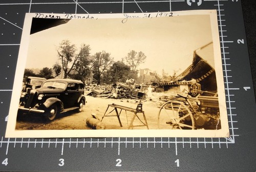 1942 Moran IN Indiana TORNADO Disaster Aftermath Vintage Snapshot PHOTO ...
