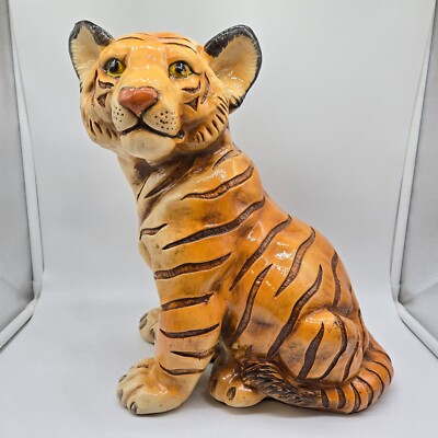Marwal Chalkware Bengal Tiger Cub Statue Sculpture Figure Lifelike ...