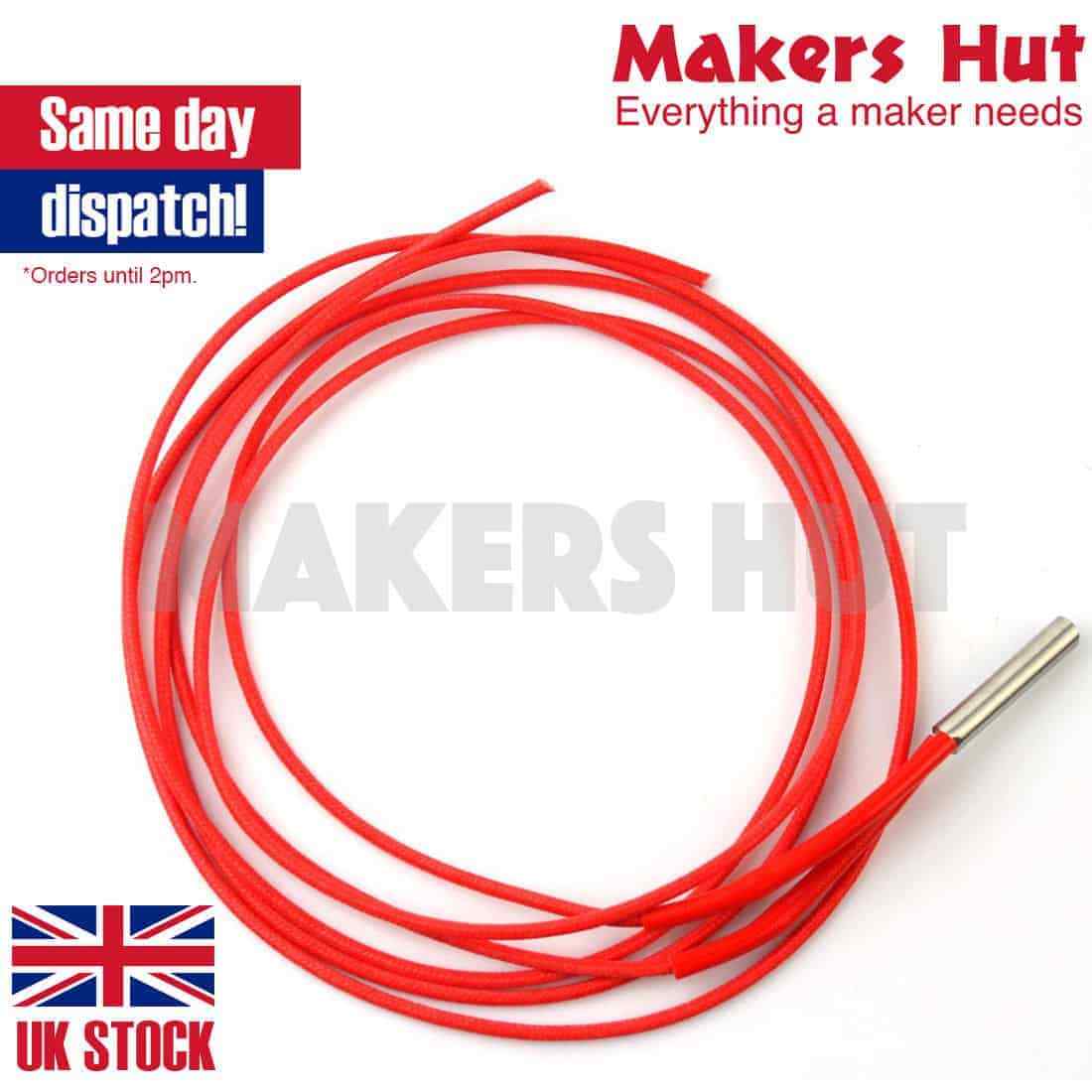 2x 40W Ceramic Cartridge Heater- Straight 12V Heating Element - 3D ...
