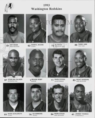 1993 Press Photo Washington Redskins Football Player Headshots ...