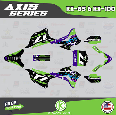 Graphics Kit for Kawasaki KX85 KX100 (2014-2021) KX 85 KX 100 Axis ...