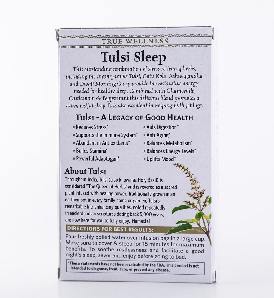Organic India - True Wellness - Tulsi Sleep Tea - 18 Bags, 1.14 oz. | eBay